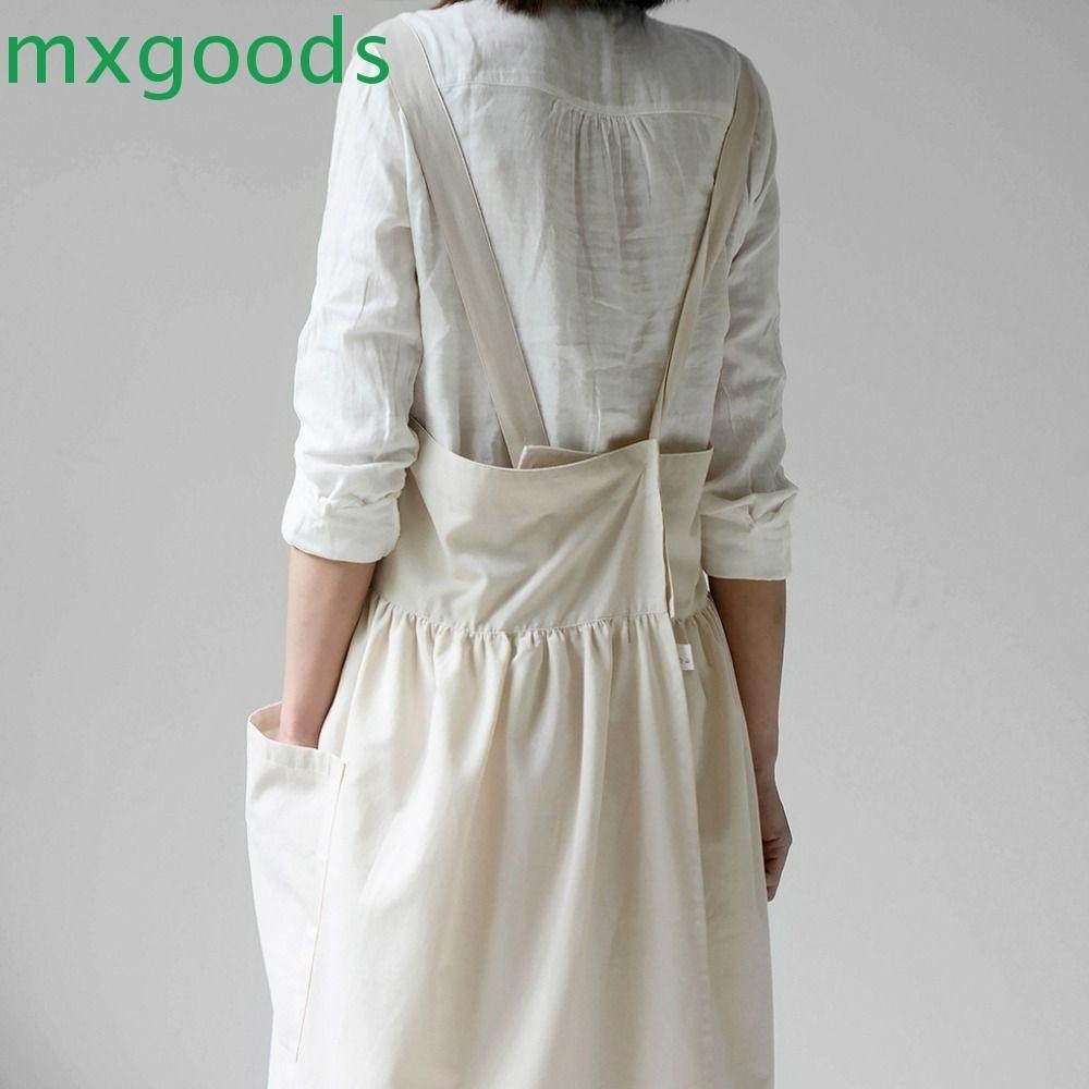 MXGOODS Korean Style Apron, Cotton Waterproof Kitchen Apron, Florist ...