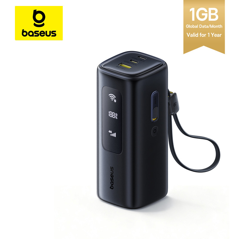 Baseus EnerGeek GX11 MiFi Power Bank 20000mAh 67W Cosmic Black Portable ...