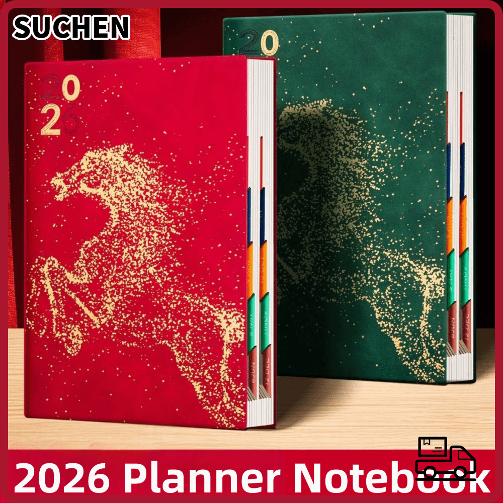 SUCHENPH A5 Annual Yearly Planner, Year of the Horse 400 Pages Planner ...