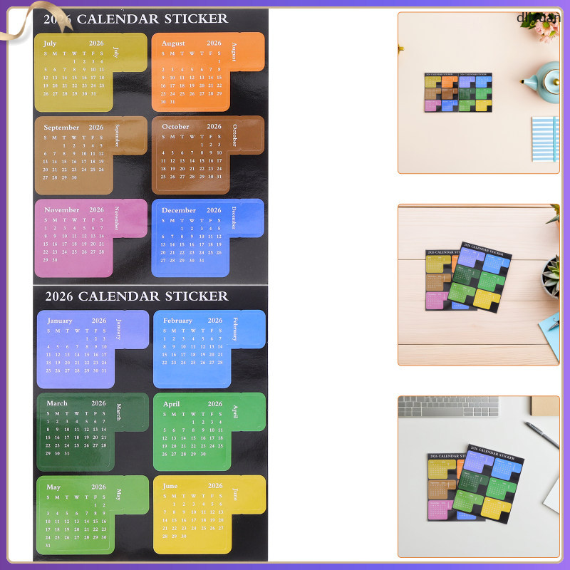 Stickers Calendar Planner Monthly Tab for Notebook dliyuan | Shopee ...