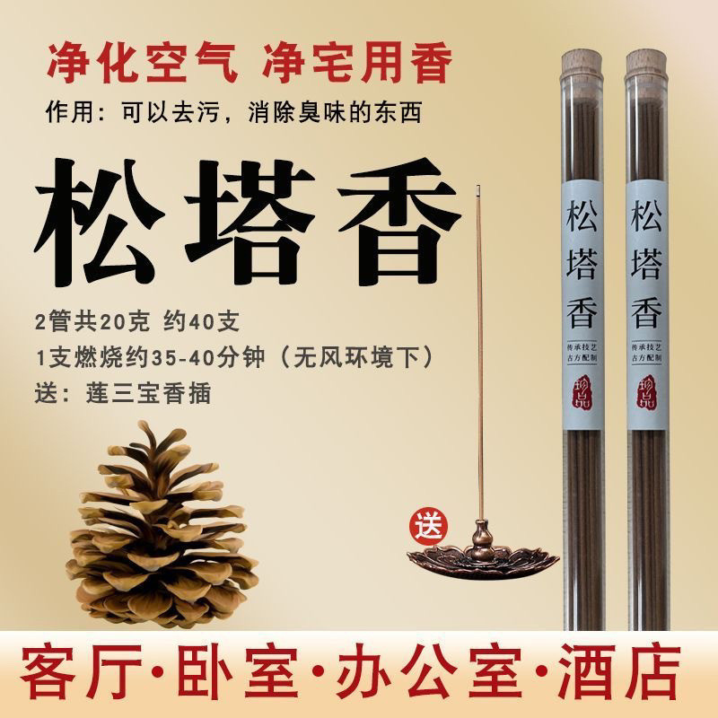 Pine Cone Incense Sticks Purify Air Classic Pine Wood Fragrance Freshen ...