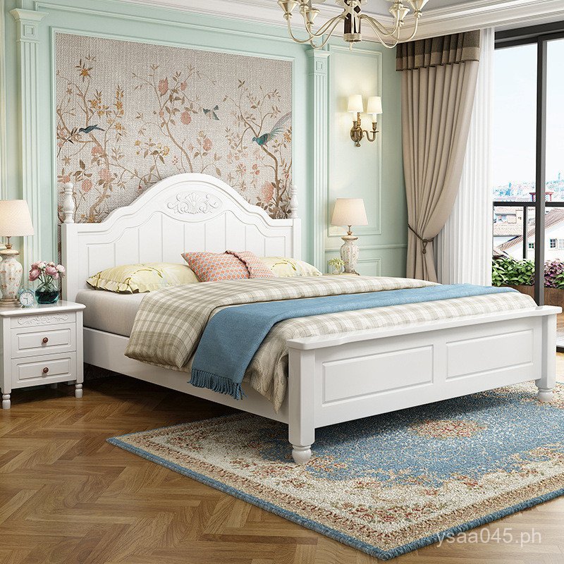 All Solid Wood Princess Bed1.2Girls children's bed single bed baby bed1 ...