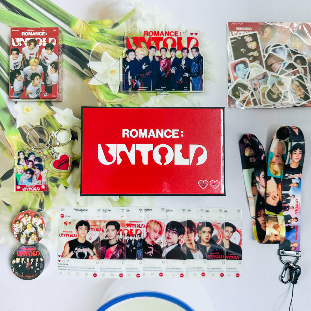 Korean Men Group ENHYPEN Merchandise Keychain Sticker Gift Box New ...