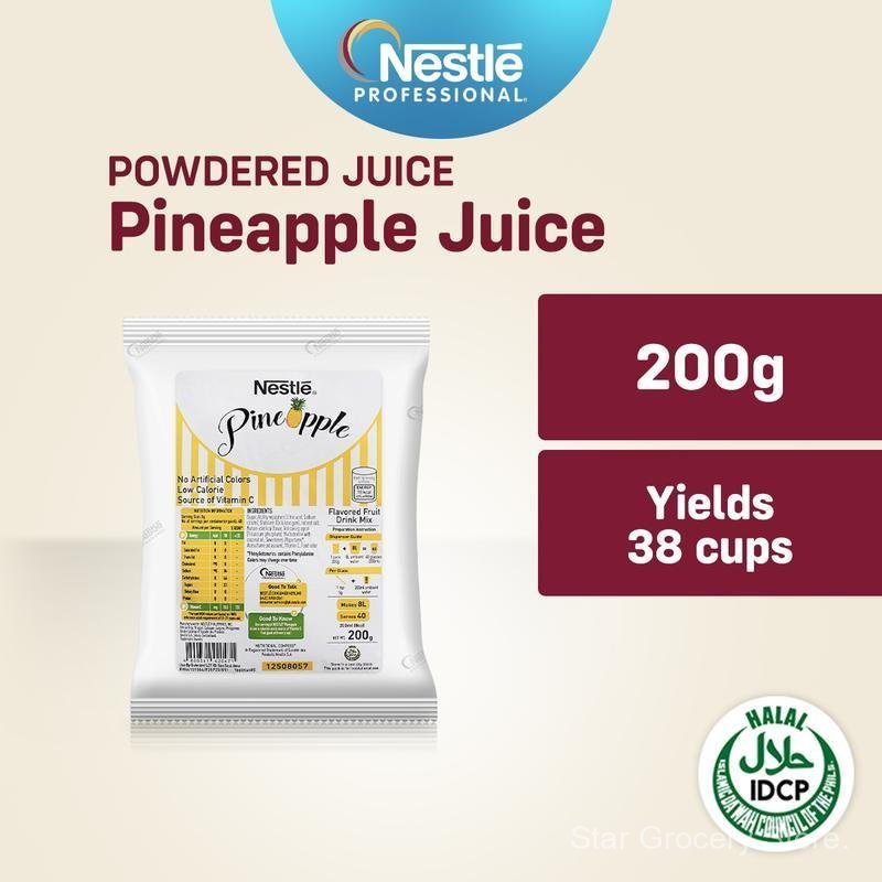 NESTLÉ Pineapple Juice Powder 200g - Only 19kcal per Serve | Shopee ...