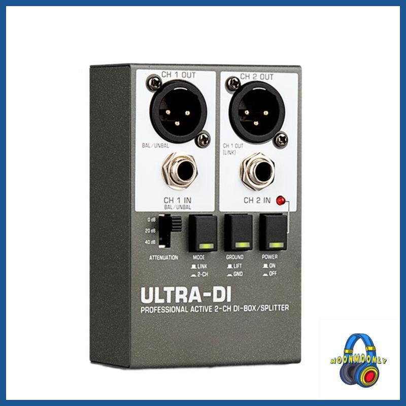 Moon Professional Stereo DI Box Passive Design Metal Housing Guitar ...