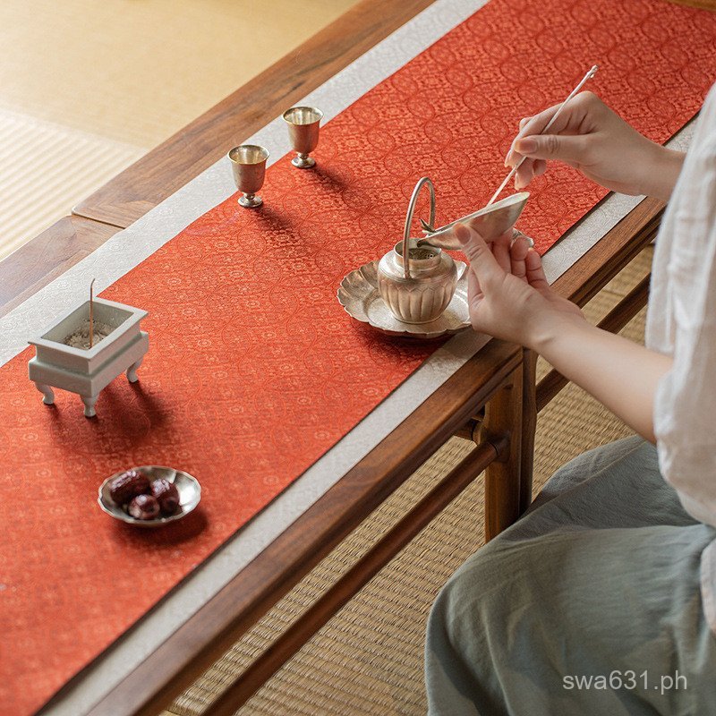 Chinese Style Tang Grass Pattern Set Tea Mat Zhishu National Style ...