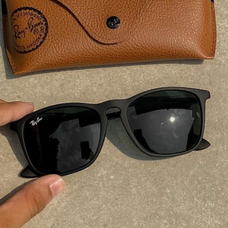 RAY-BAN CHRIS RB4187 Men's Glasses Black Matte Glass Lens Authentic ...