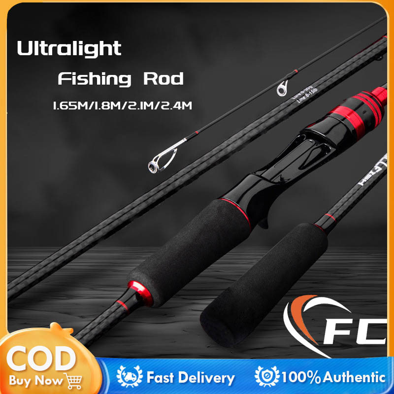 Fishing Rod Ultralight1.65M-2.7M Carbon Fibre Spinning Rod Fishing Gear ...