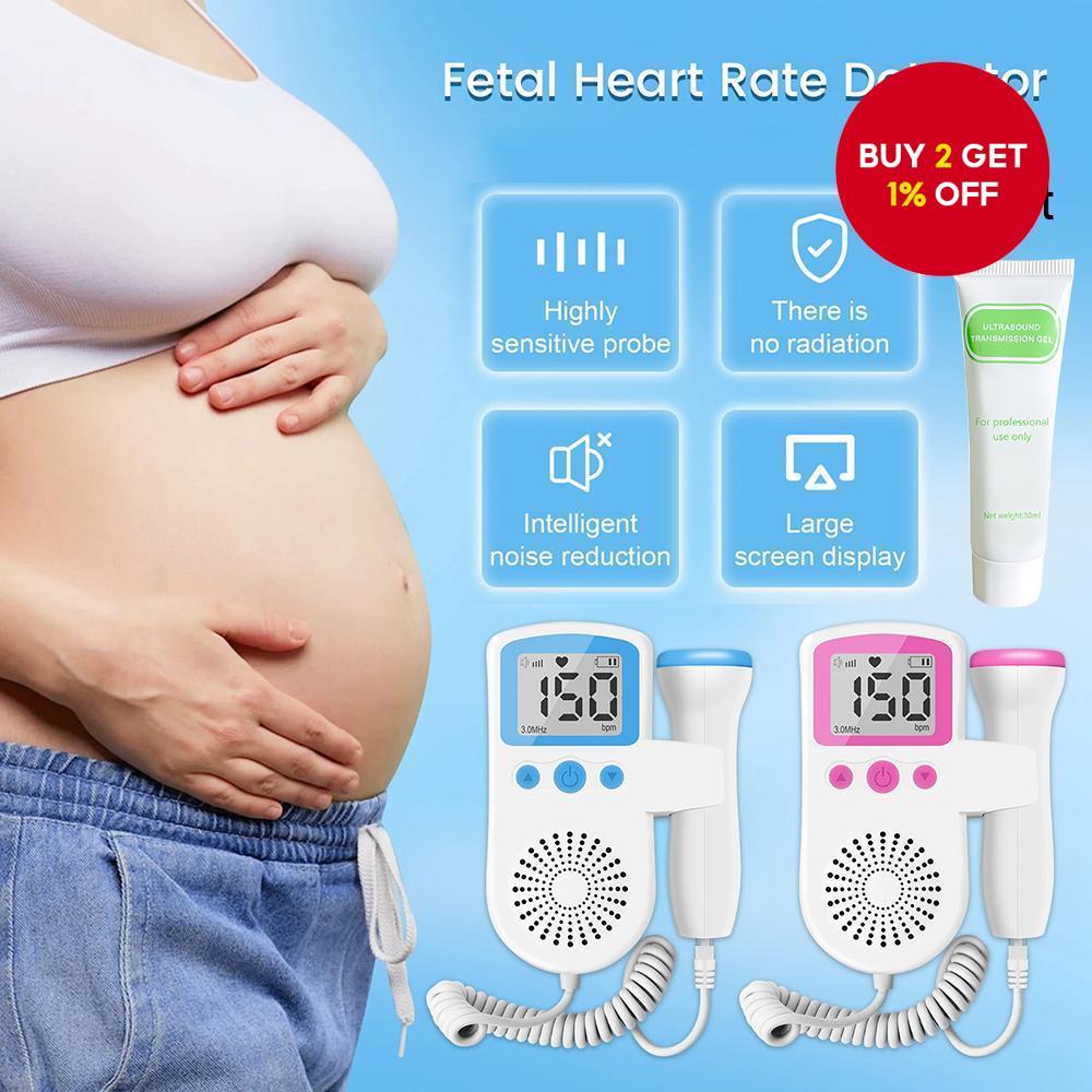 3MHz Fetal Doppler with LCD Display, At-Home Baby Heartbeat Monitor ...