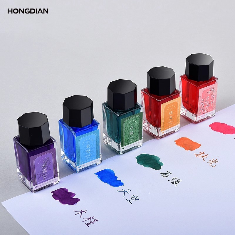 Hongdian Ink Pen with Color Non-carbon Water-based Pigment Calligraphy ...