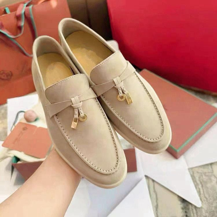 Genuine Leather Loafers，LP，Women's Style，Flat design，Loafers，Slip-on ...