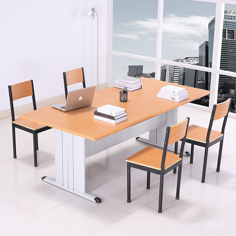 Steel and Wood Training Table for Room Library European and American ...