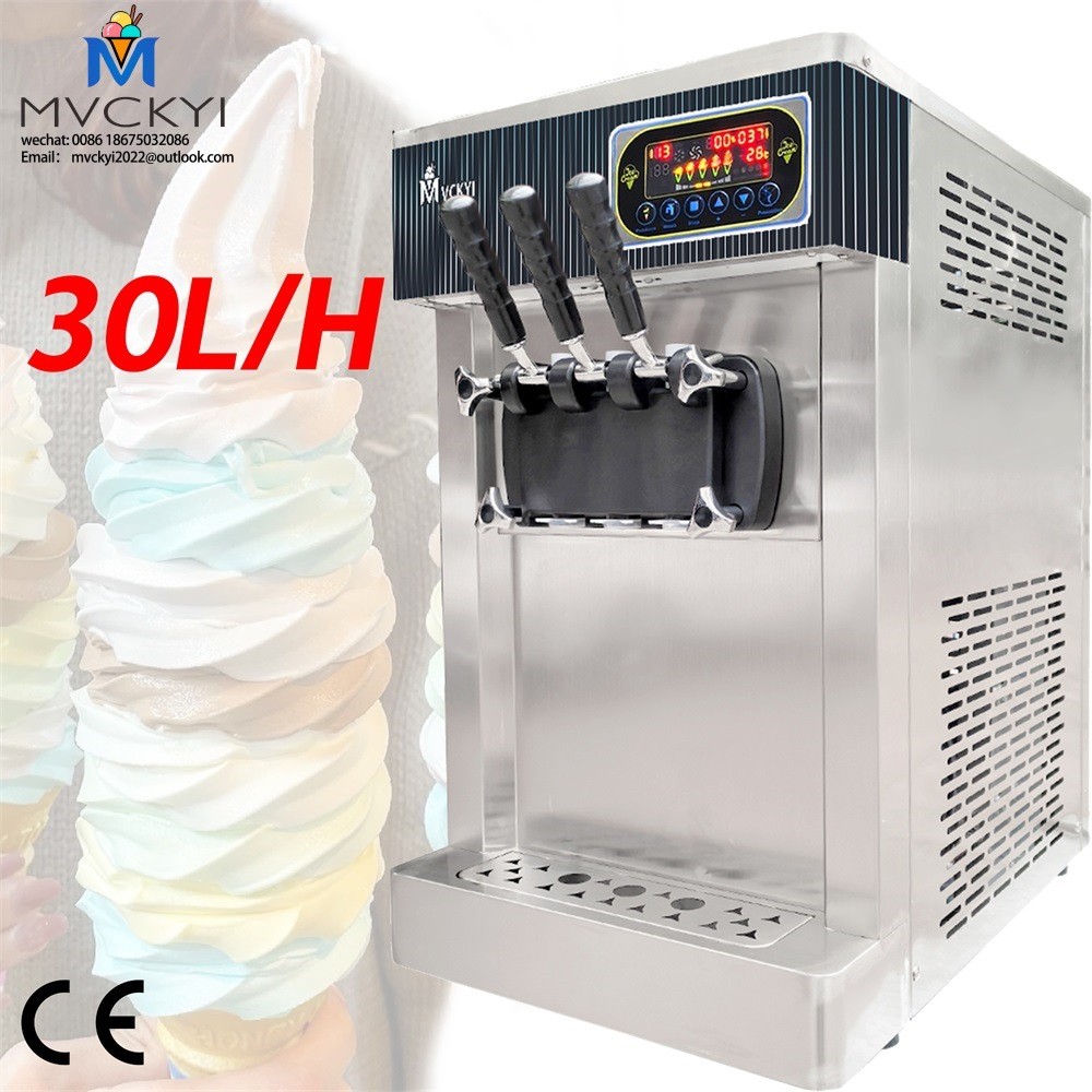3Desktop Soft Ice Cream and Smoothie Combo Machine Ice Cream Cold Drink ...