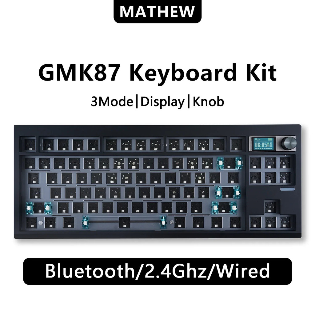 Gmk87 Tkl Mechanical Keyboard Kit,80% Hot-swap 3mode Rgb Custom Gasket ...