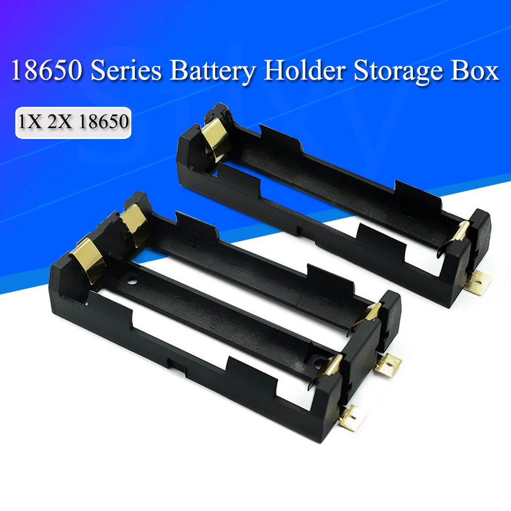 1x 2x 18650 Series Batteries Holder Box Storage Case Container With ...