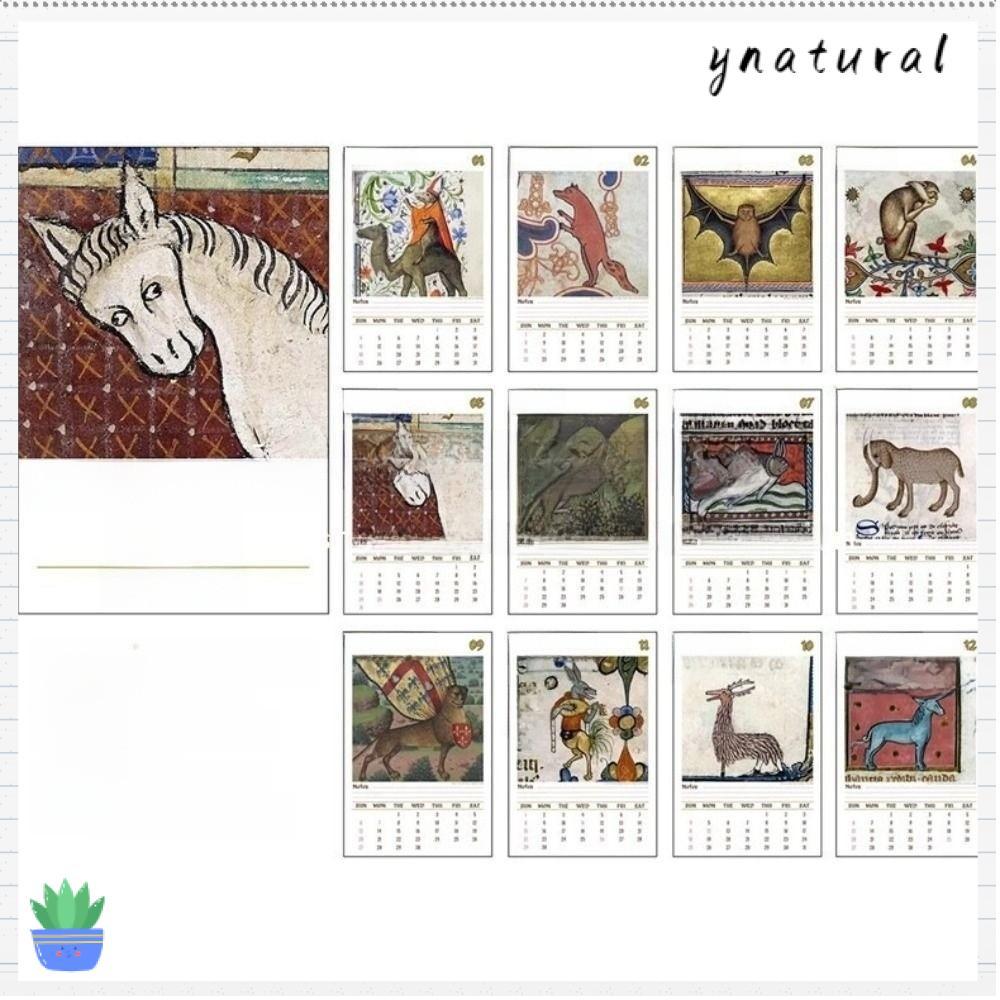 YNATURAL Ugly Medieval Animals 2026Calendar, Daily Weekly Monthly Funny ...