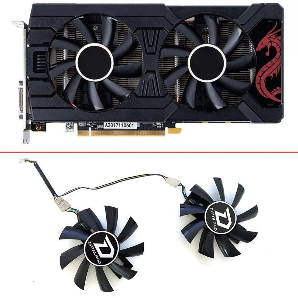 87mm Cooler Fan Ga92b2u Ga92s2u Rx 570 Gpu Fan For Dataland Powercolor ...