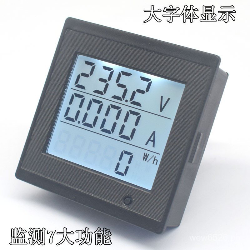 Measuring AC Electrical Parameters Voltage Digital Display Meter ...