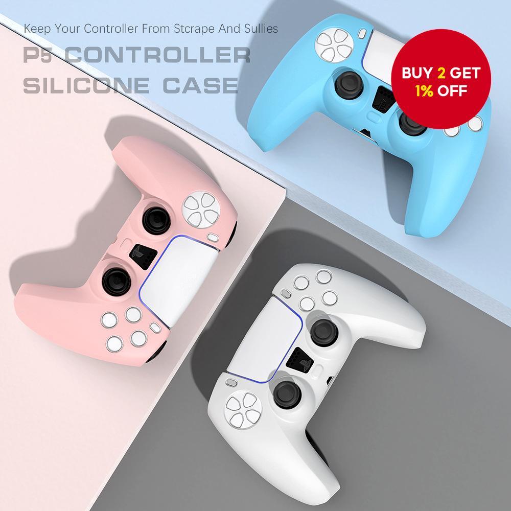 New PlayStation 5 Anti-Slip Silicone Protector Rubber Case, Cute Kawaii ...