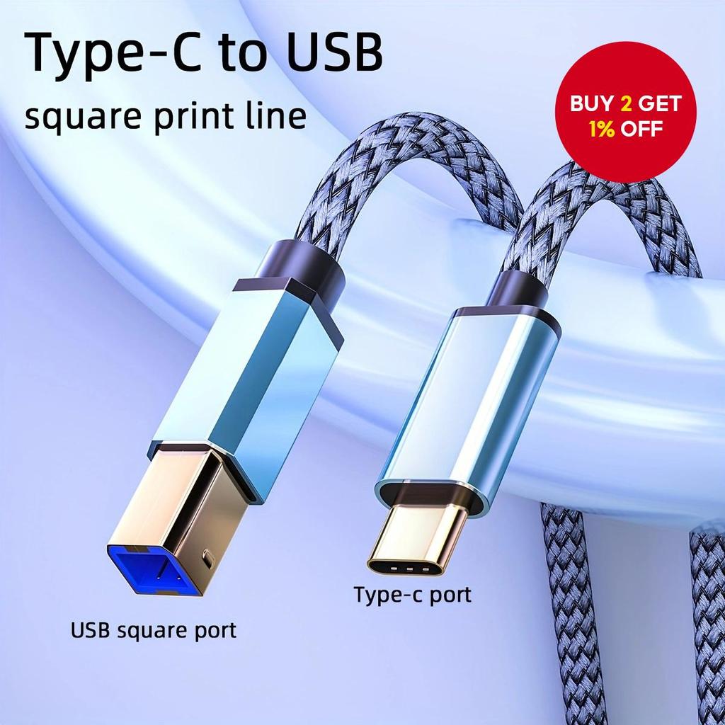 Printer Scan Line Type C to USB Micro B 3.0 Cable for Epson Canon USB ...