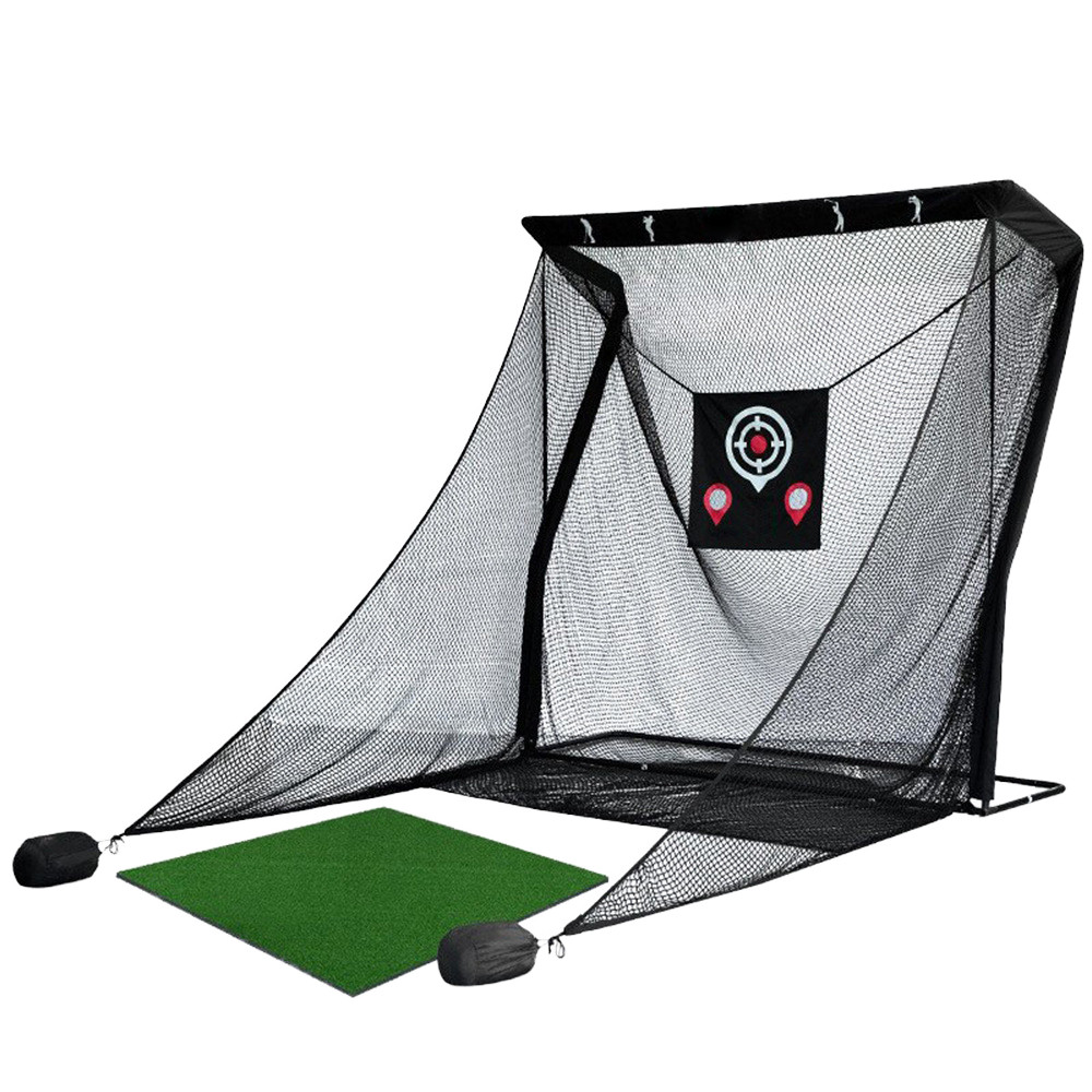 Golf Swing Training Practice Chipping Net With Hitting Mat Golf ...