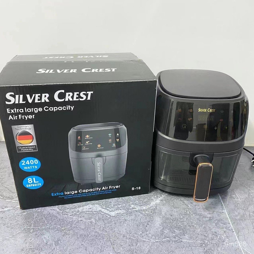Silver Crest Cross-Border 8LAir fryer Smart Touch Large Capacity Chinese and English LCD Air ...