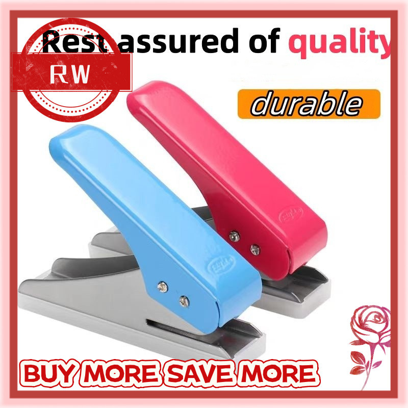 RW Single Hole Puncher Loose-Leaf Paper Binding Punch Piler Hole ...
