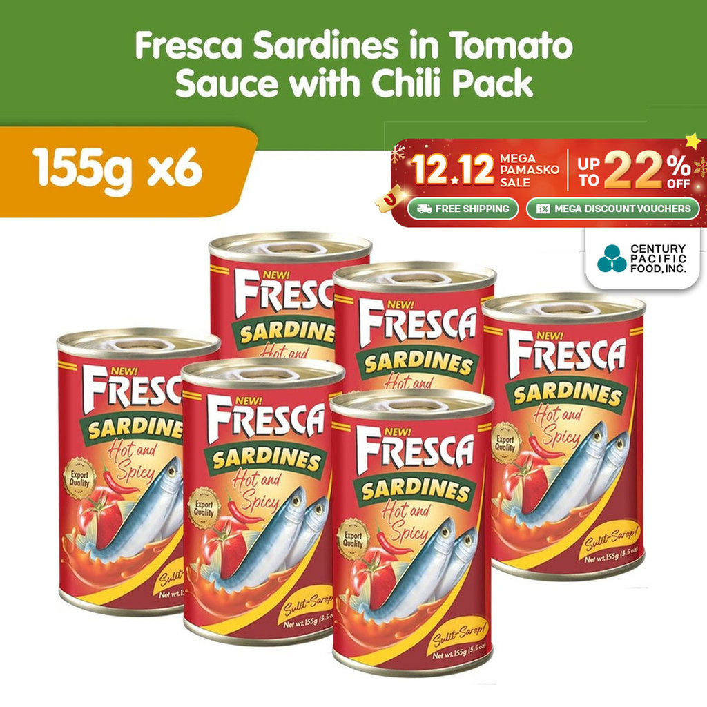 Fresca Sardines in Tomato Sauce with Chili 155g (Pack of 6pcs) - Rich ...