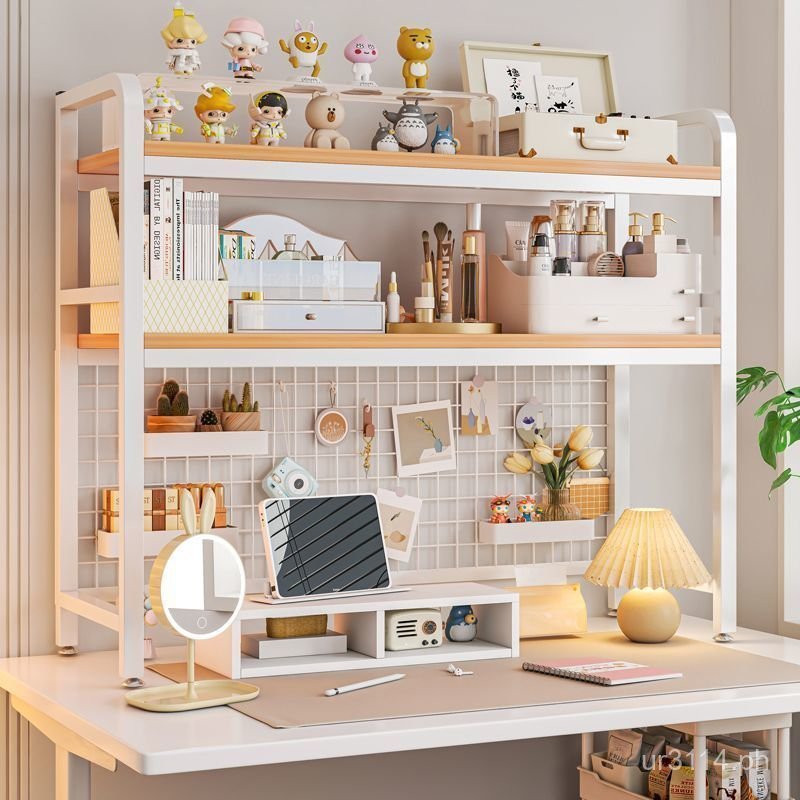 Storage Shelf Desktop Student Office Desk Organizer Bookshelf Dormitory ...