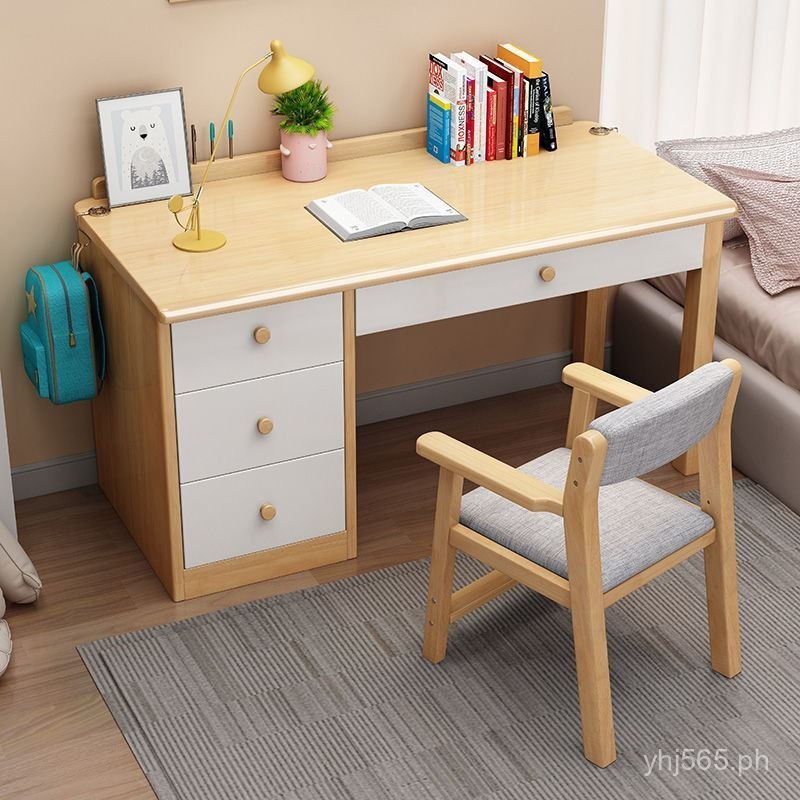 Study Desk for Primary and Secondary School Students, Solid Wood Office ...