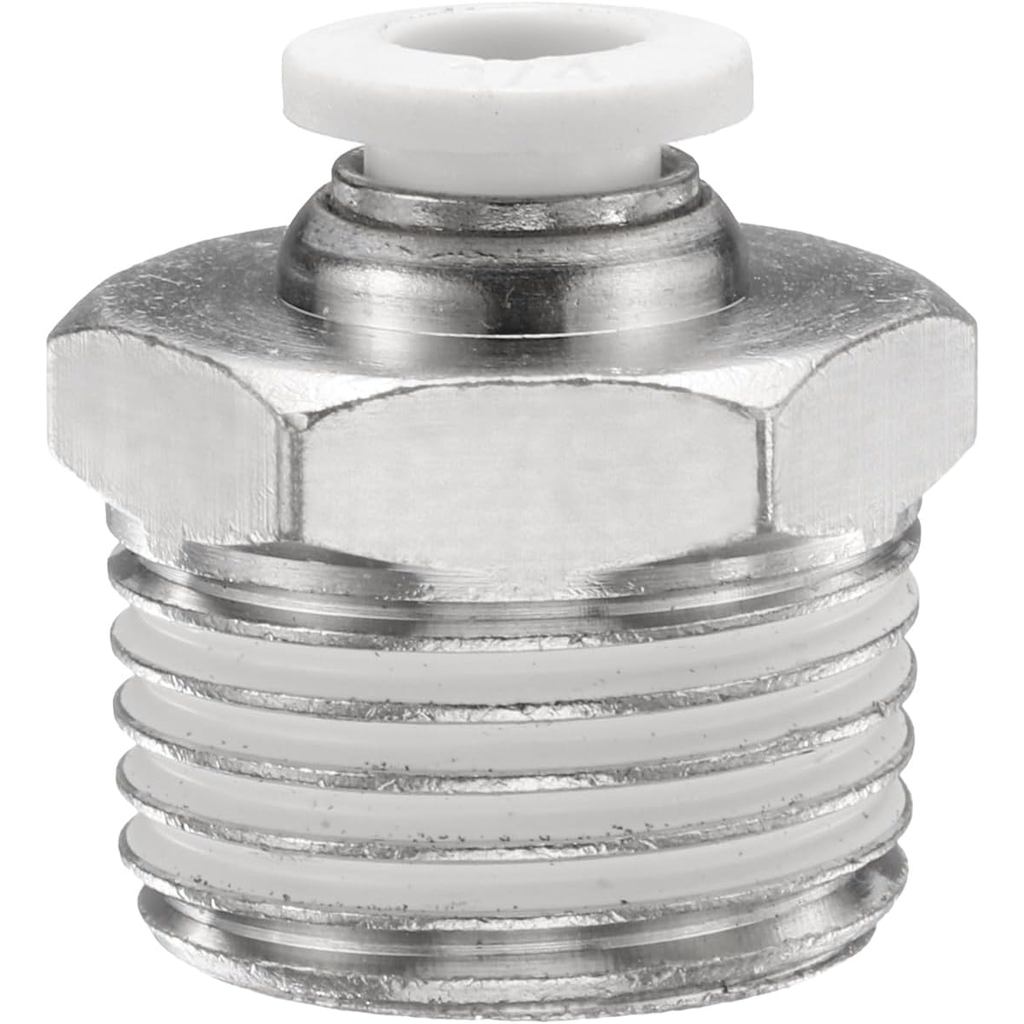 HARFINGTON Push to Connect Fitting 1/4" Tube OD x 1/2" NPT Thread Male ...