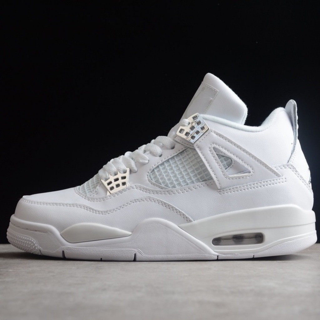 100% real air jordan 4 retro black lase basketball shoes for men and ...