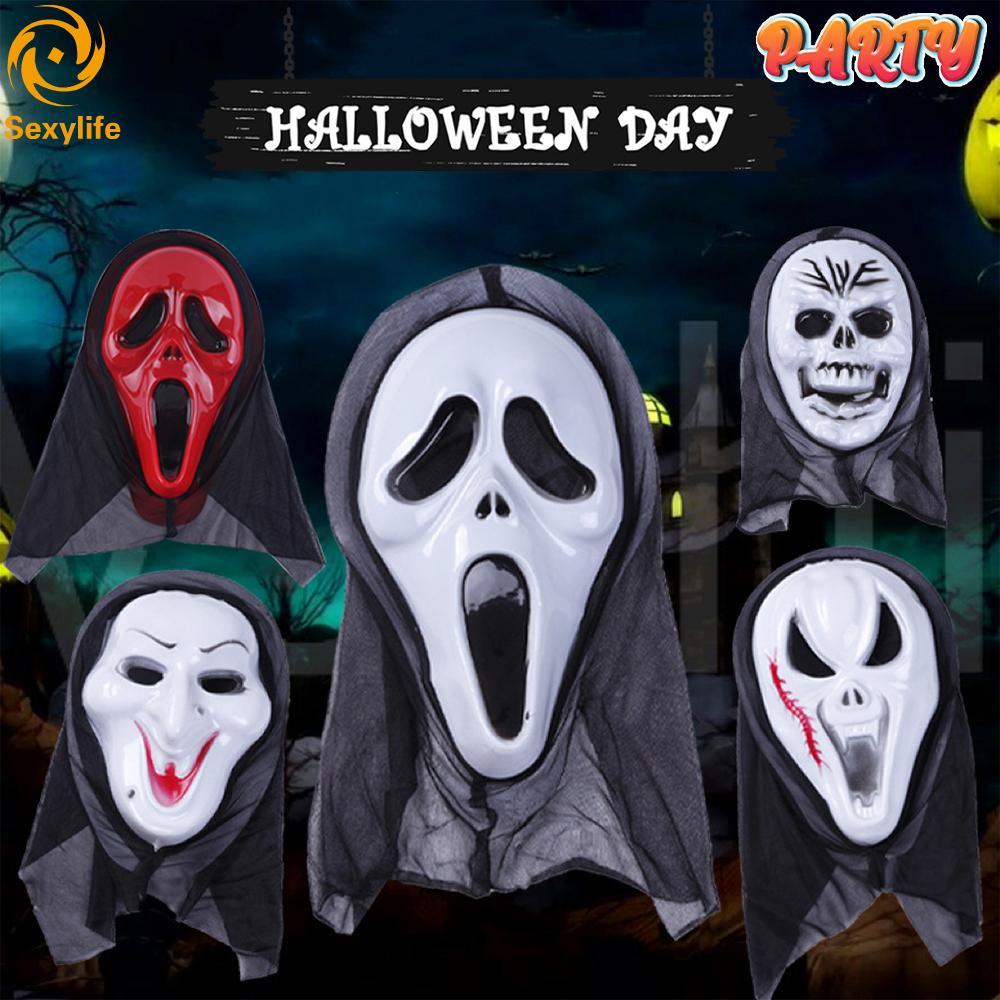 Halloween Scary Funny Mask - Scream Vampire Ghost Costume for Adults ...