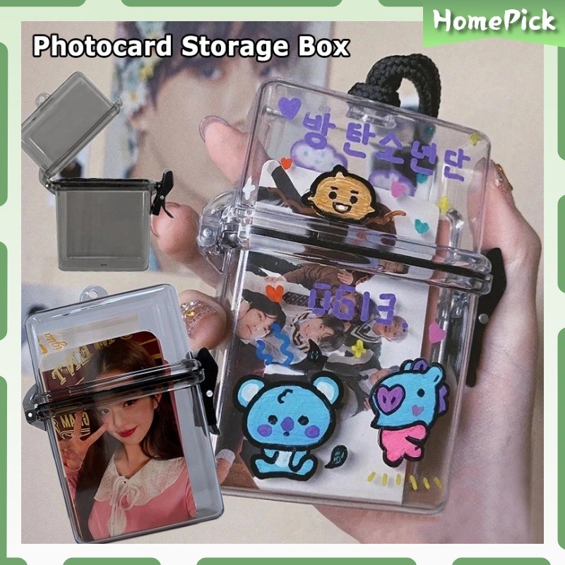 3Inch Mini Card Box Idol Photocards Case Plastic Transparent Waterproof ...