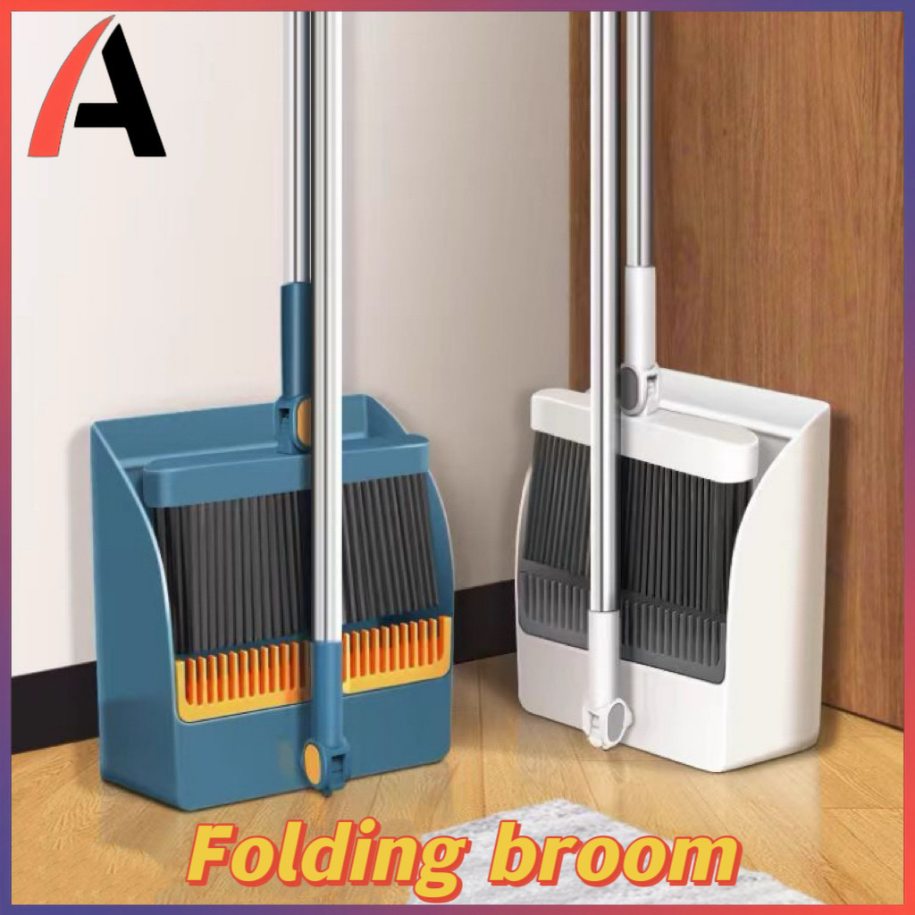 【LE】Foldable Broom and dustpan set Household Cleaner Sturdy Brush ...