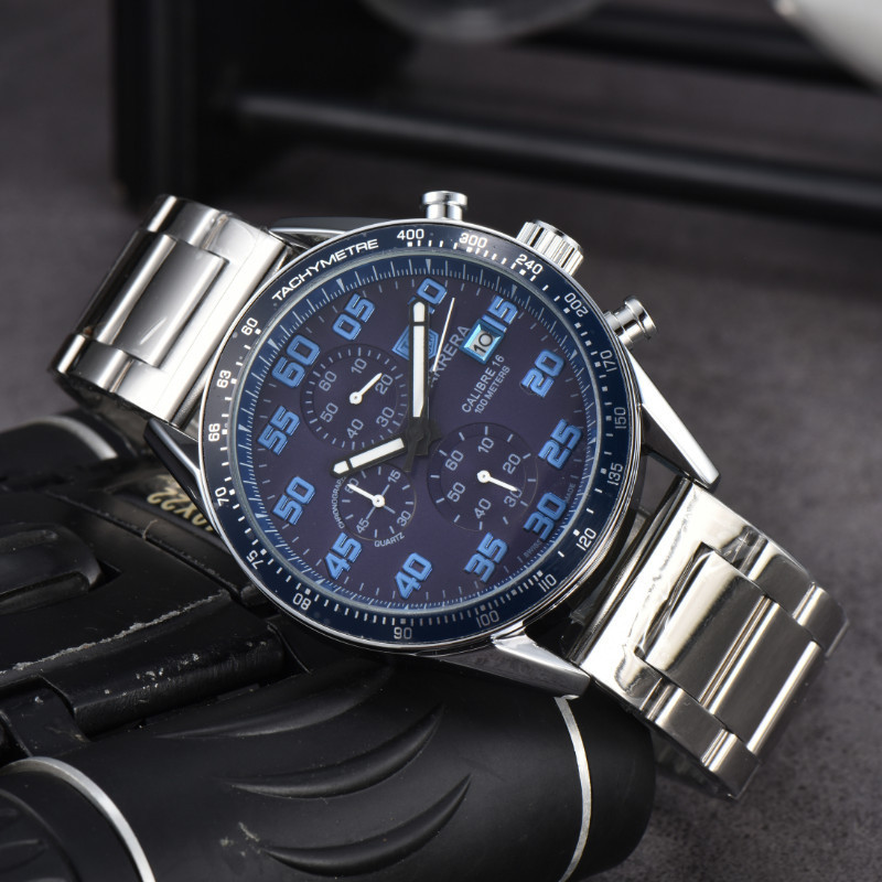 Fashion T-HEUER Multifunctional Running Second Steel Band Men's Watch ...