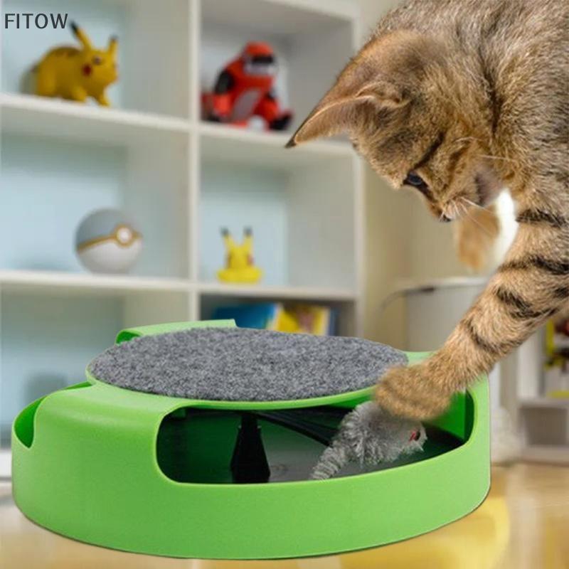FITOW Cat Spinning Wheel Toy Self Fun Mouse Catching Toy Top Cat ...