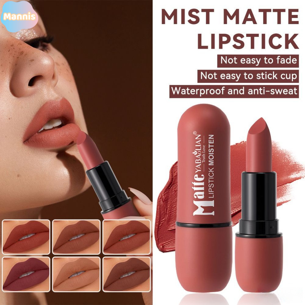 Matte Lipsticks Waterproof Long Lasting Red Lip Stick Non-stick Cup Fog ...