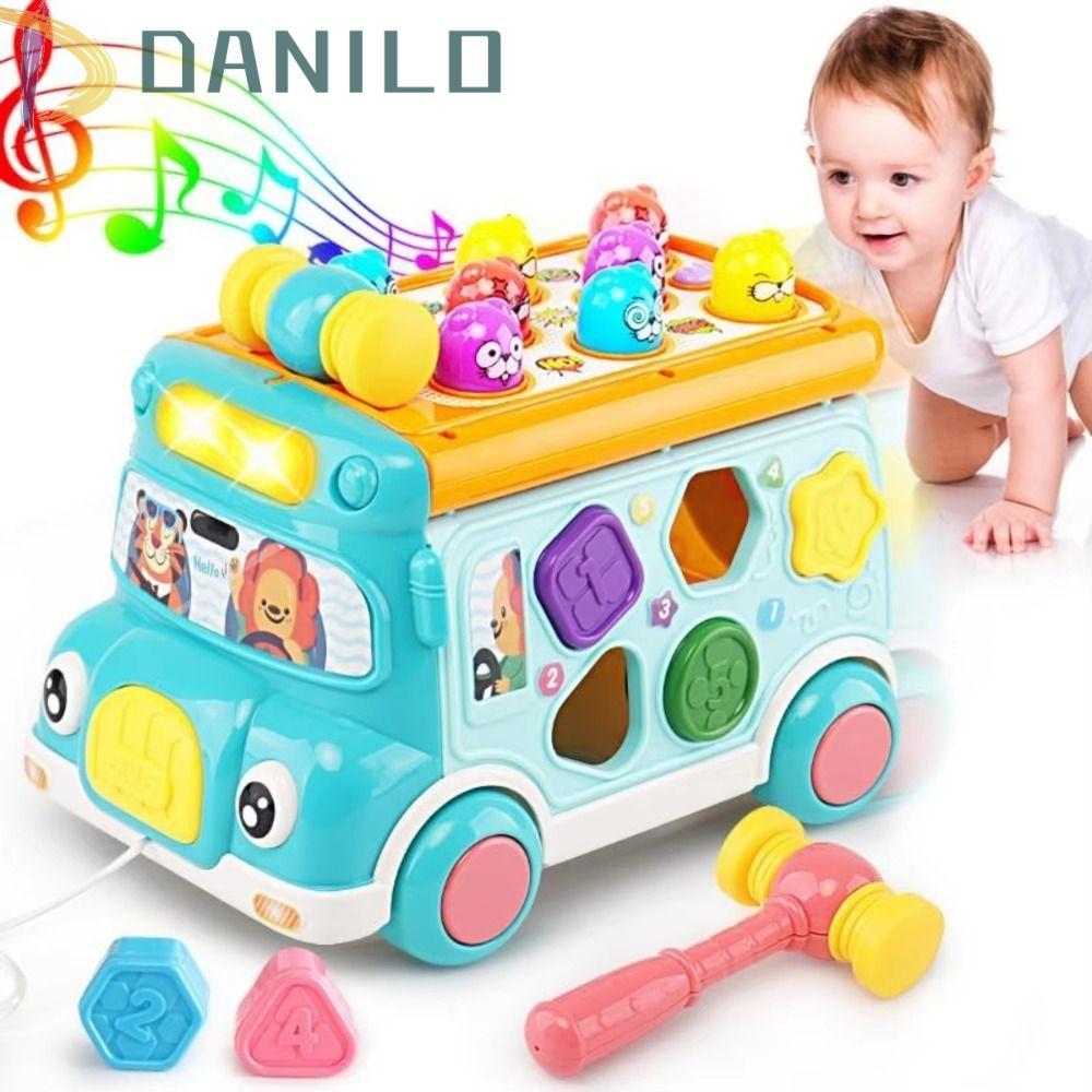 DANILO1 Music Activity Bus Baby Toy, Plastic Montessori Bus Music ...