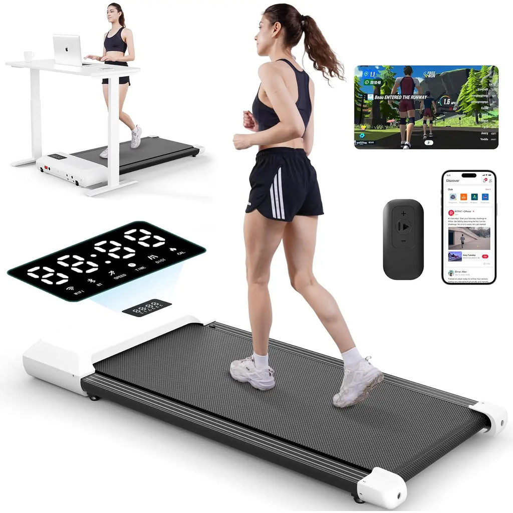 Under Desk Walking Pad Treadmill For Home Office, Intelligent Walk Mat ...