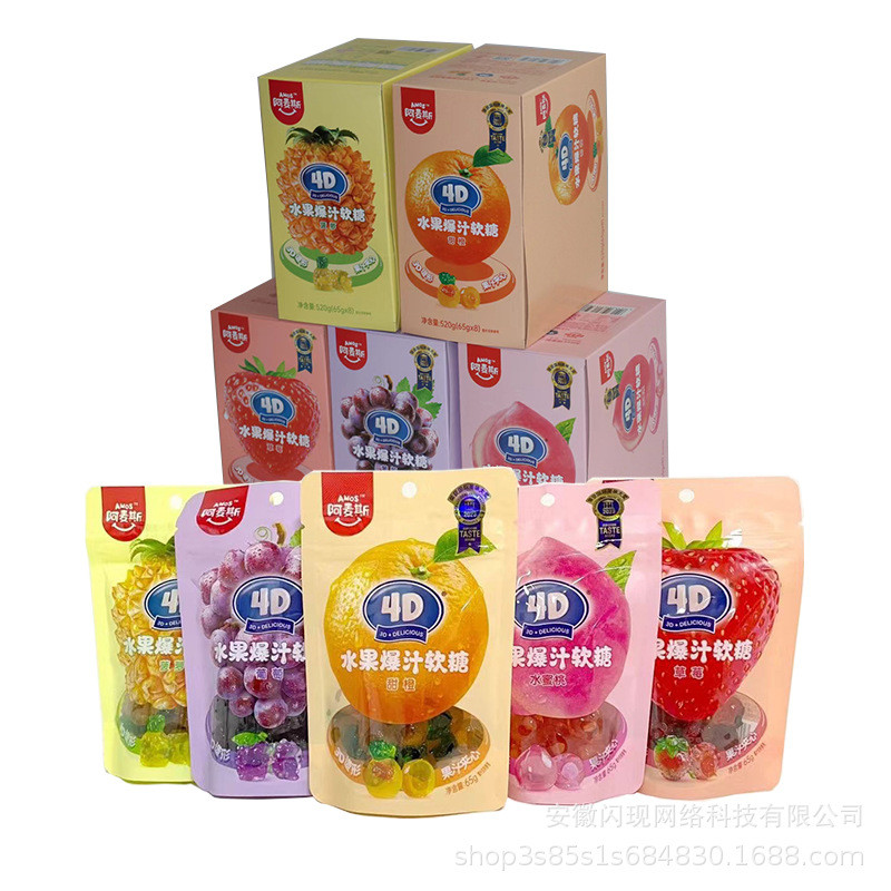 Asex 4D Gram Building Block Fruit Gummy Gram Fruit Juice Gummy Children ...