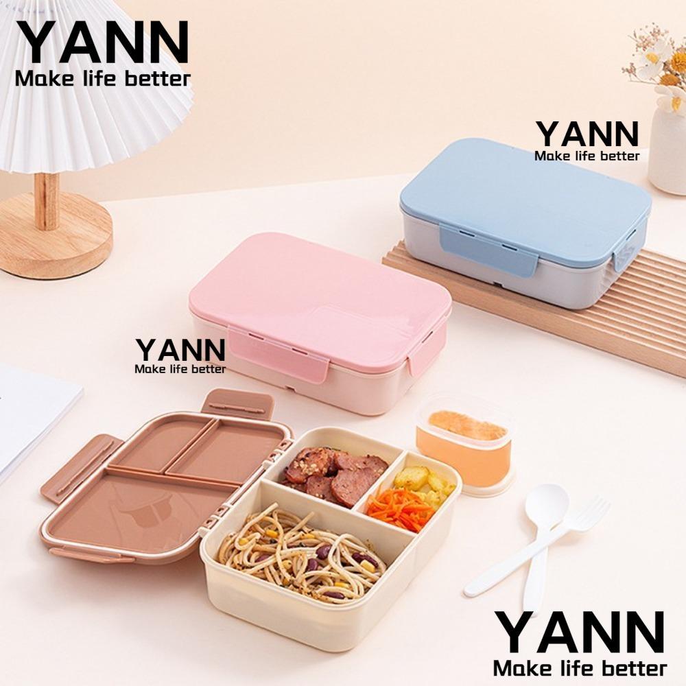 YANN Bento Lunch Box, Leak-Proof with Utensils Lunch Container ...