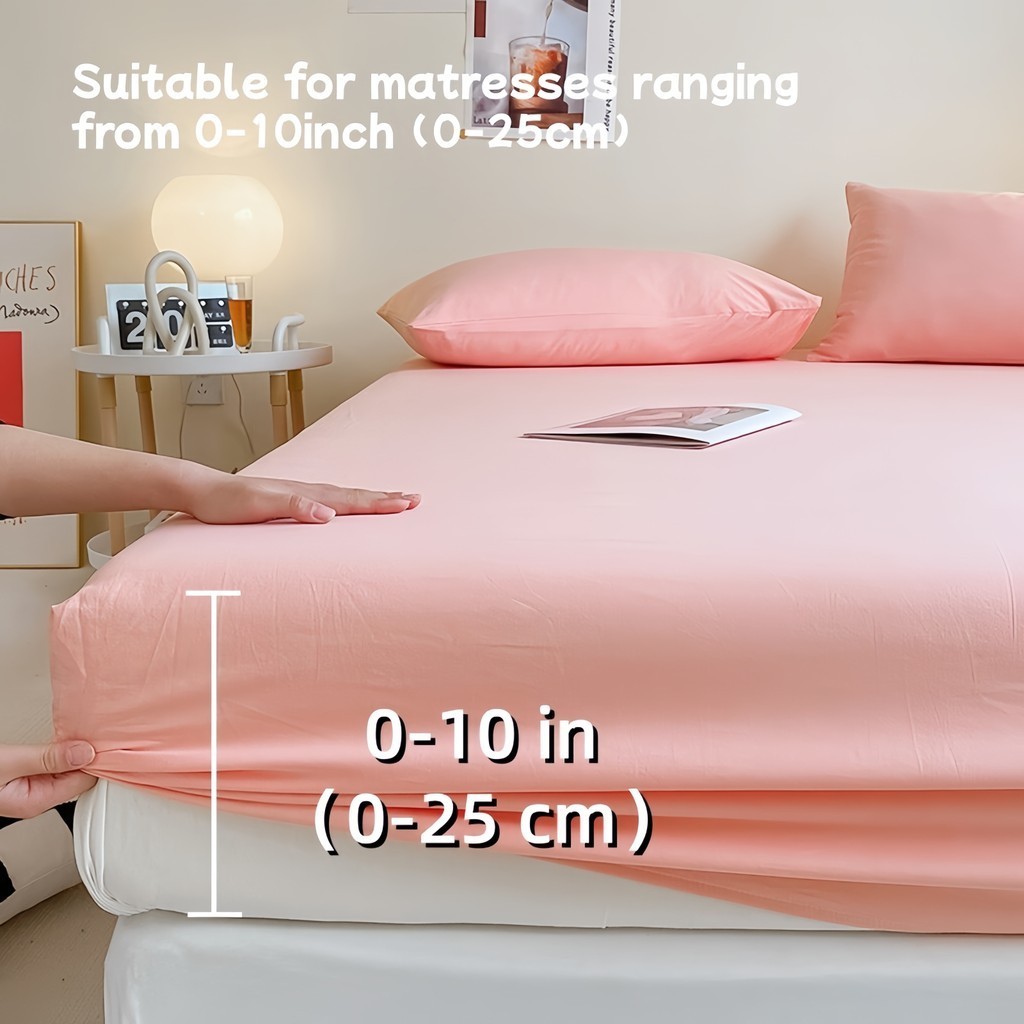 COD 3-in-1 Korean Style Plain Bedsheet Set | Wrinkle-Free & Non-Messy ...