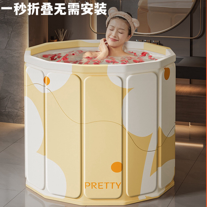 80cm diameter, no installation required, foldable bath tub, household ...