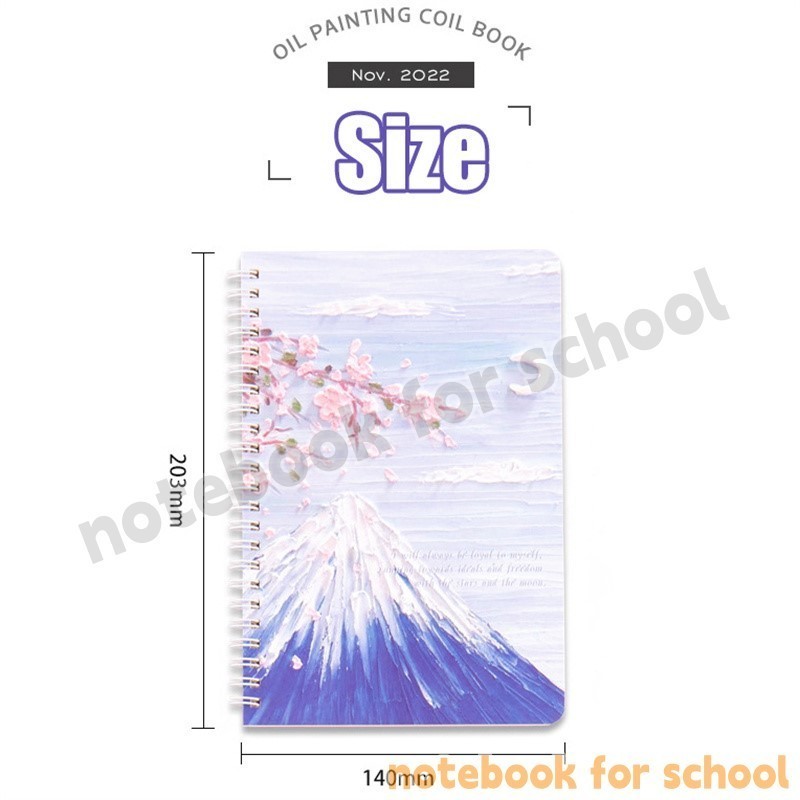 NFS A5 Oil Painting Coil Notepad Flip Spiral Notebook ins Style 60 ...