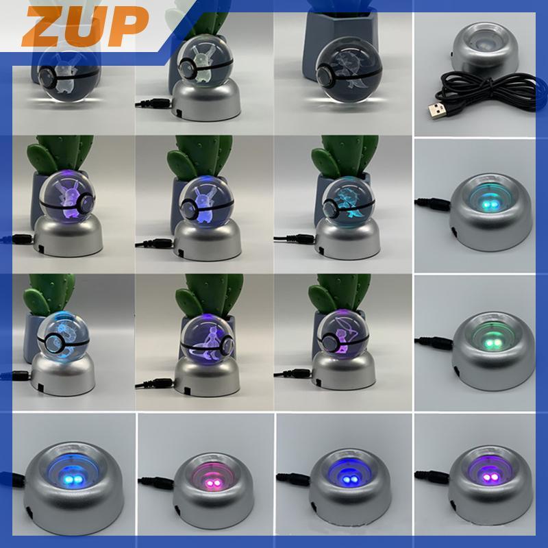 ZUP Pokemon Crystal Ball 3D Toys Snorlax Mewtwo Pikachu Figures Pokémon ...
