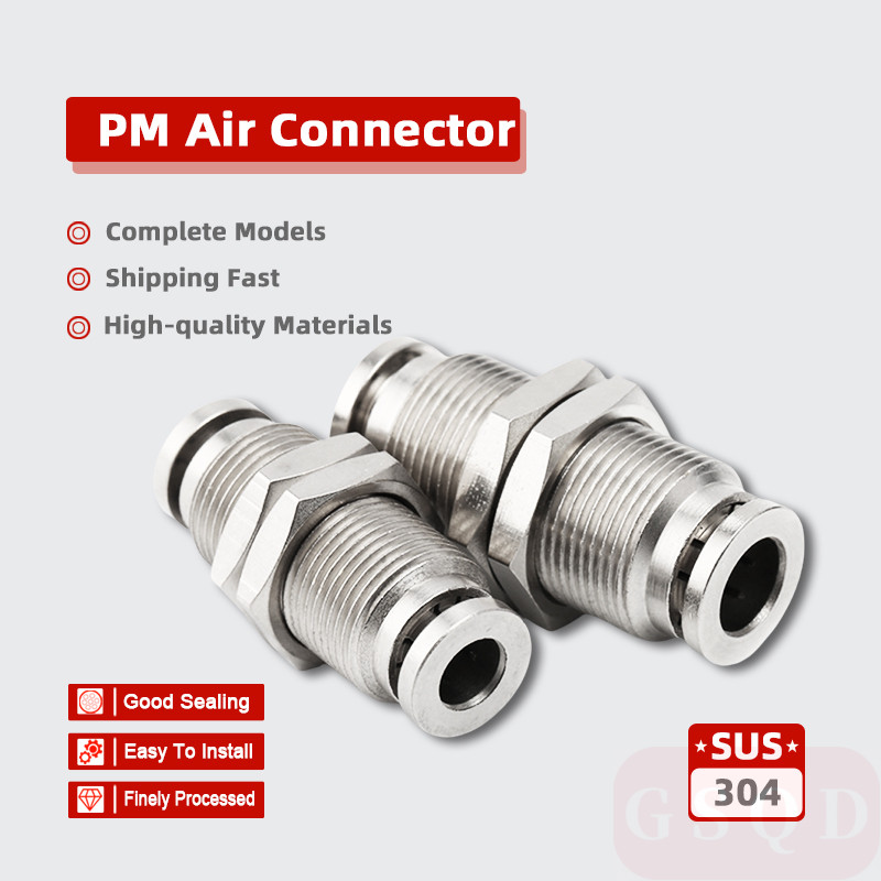 304 Stainless Steel Trachea Quick Connector Pneumatic Trachea Quick ...