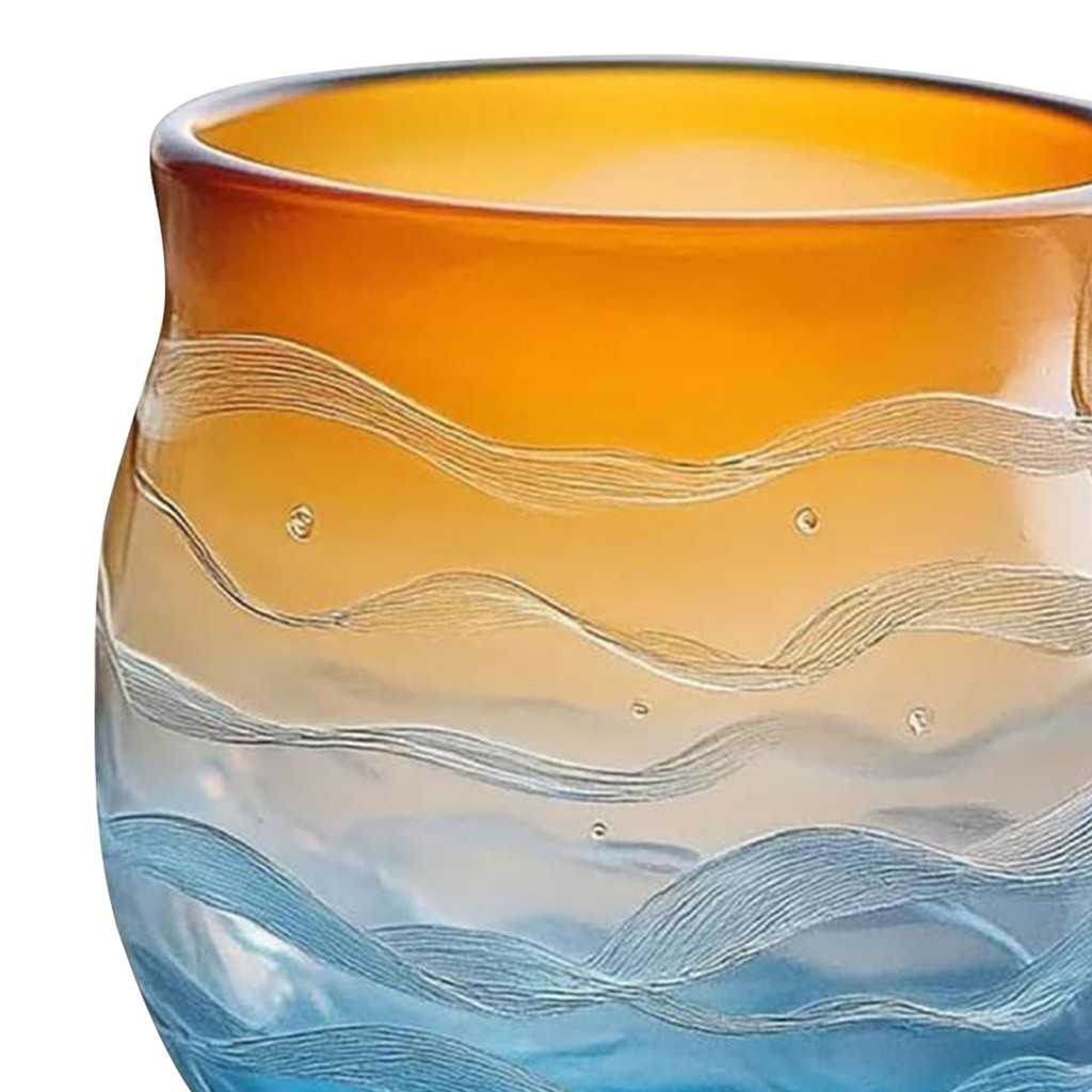 Sea Glass Sunset Mug for Lovers with Handle Textured Beach Theme Mugs ...