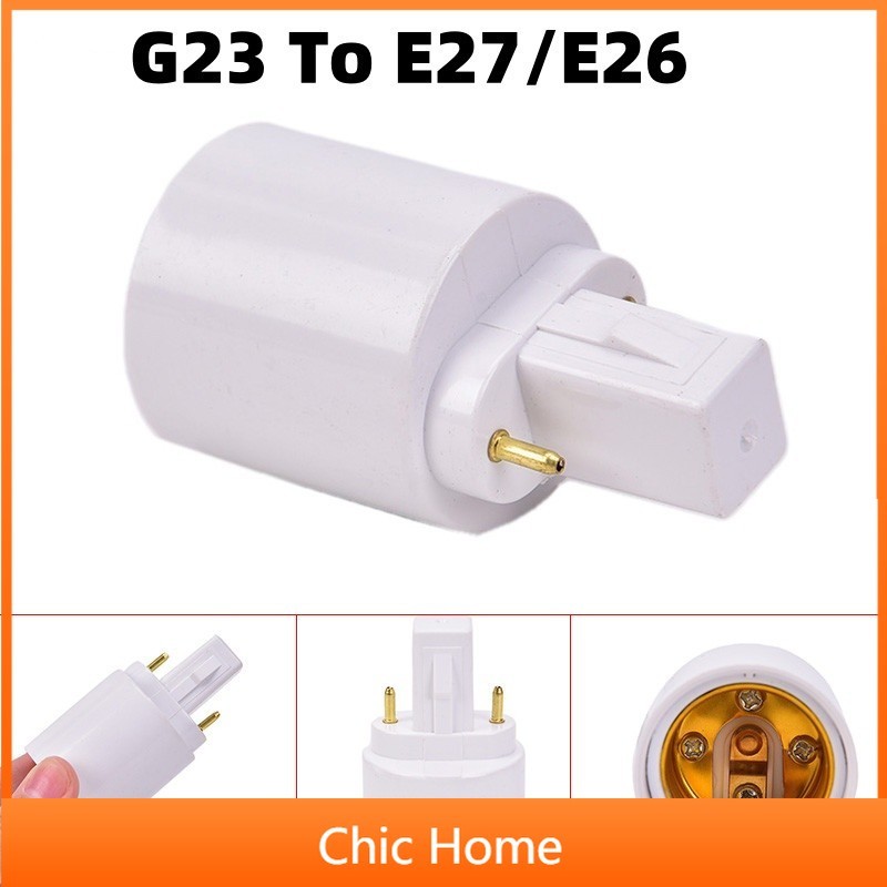 G23 To E27/E26 Lamp Holder Base Socket LED Light Bulb Lamp Adapter ...