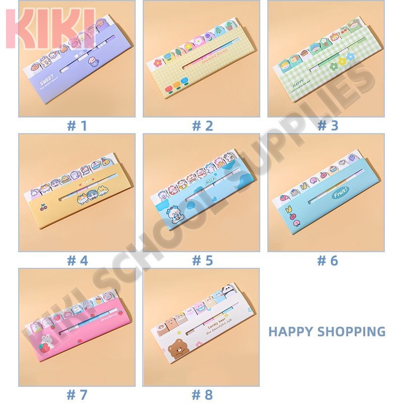 KK 120 Sheets Cute Cartoon Animal Sticky Notes Memo Label Sticker ...